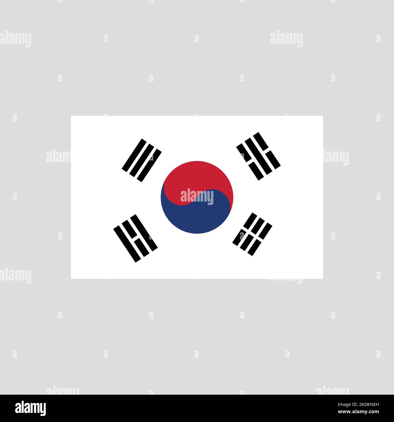 Flag Of South Korea Color Line Element Vector Element For Web Page