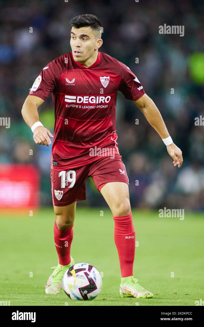 Marcos Acuna of Sevilla FC during the Spanish championship La Liga ...