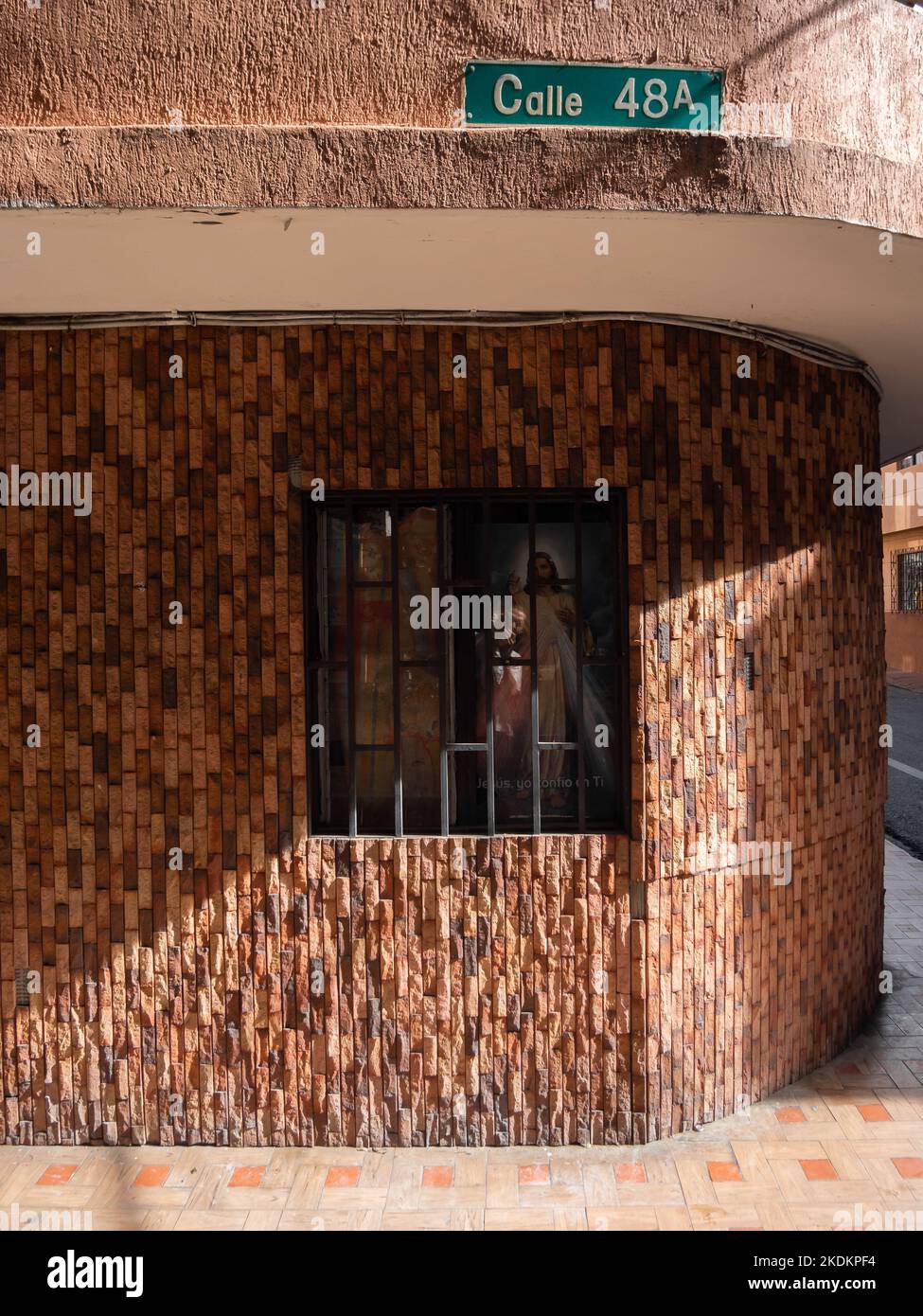Medellin, Antioquia, Colombia - May 1 2022: Brick Wall with "48A Street ...