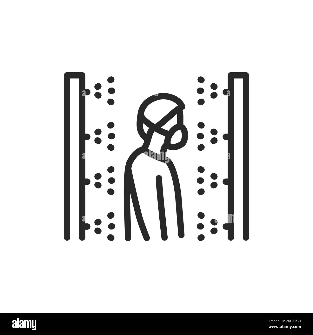 Human disinfection color line icon. Isolated vector element Stock ...