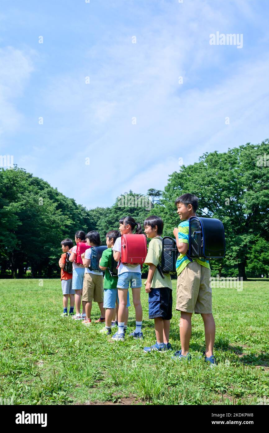 Japanese kids at city park Stock Photo - Alamy