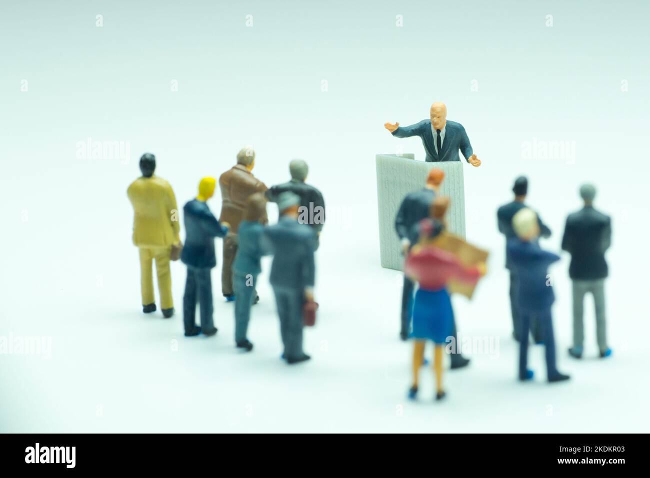 Politician or businessman gives speech to his subordinates Stock Photo ...