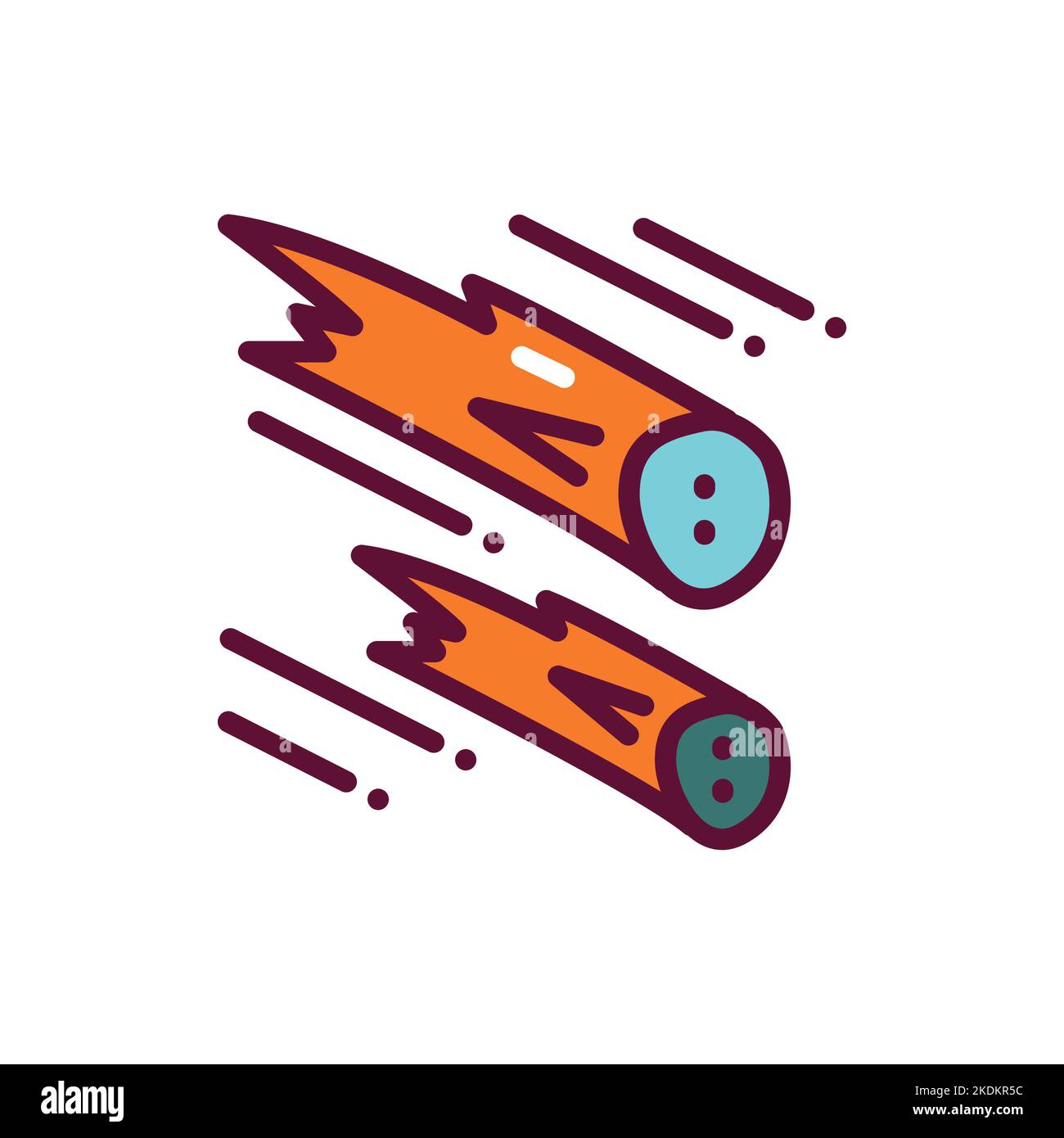 Comet color line icon. Pictogram for web page, mobile app, promo ...
