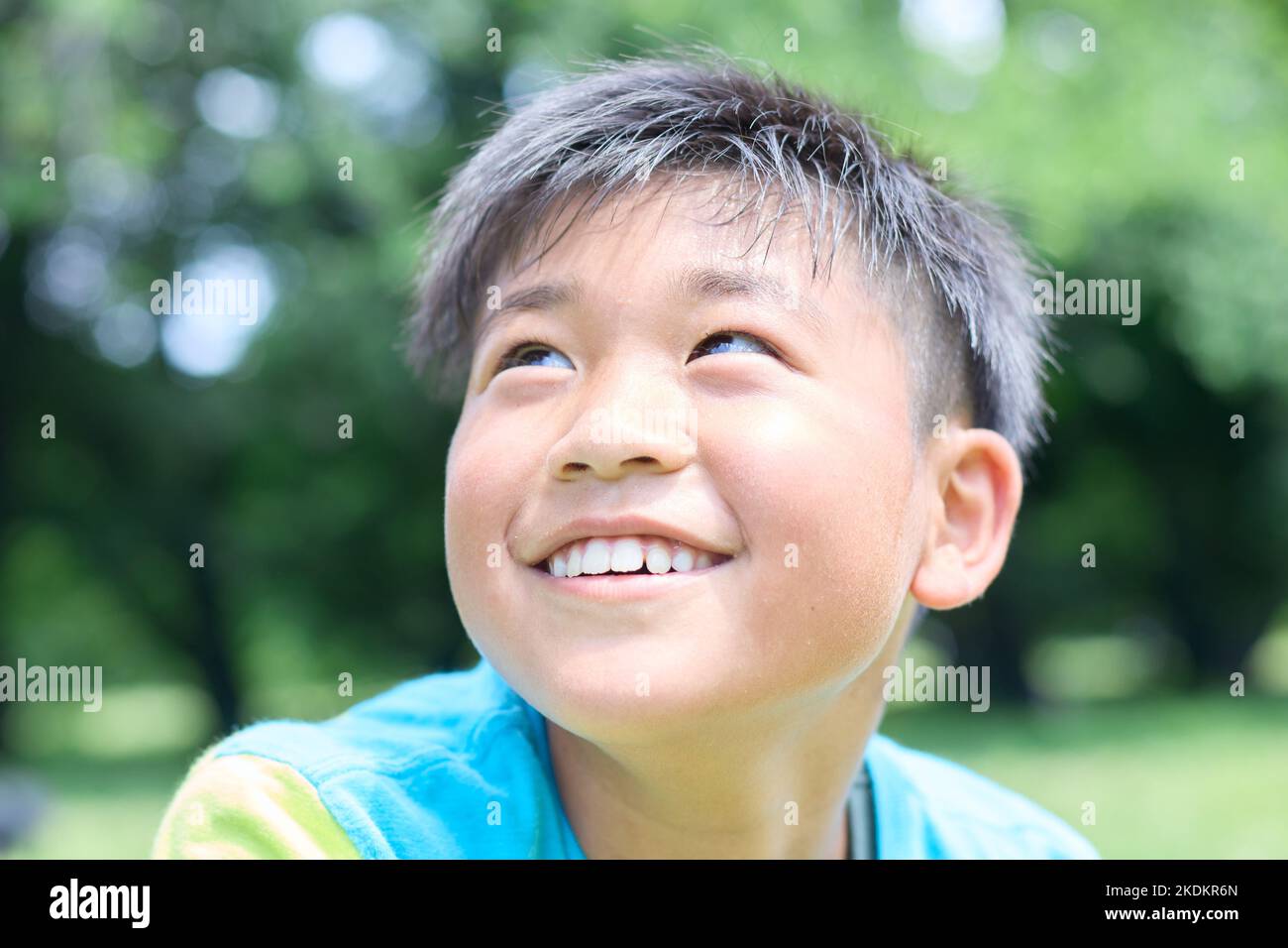 Japanese kid at city park Stock Photo - Alamy