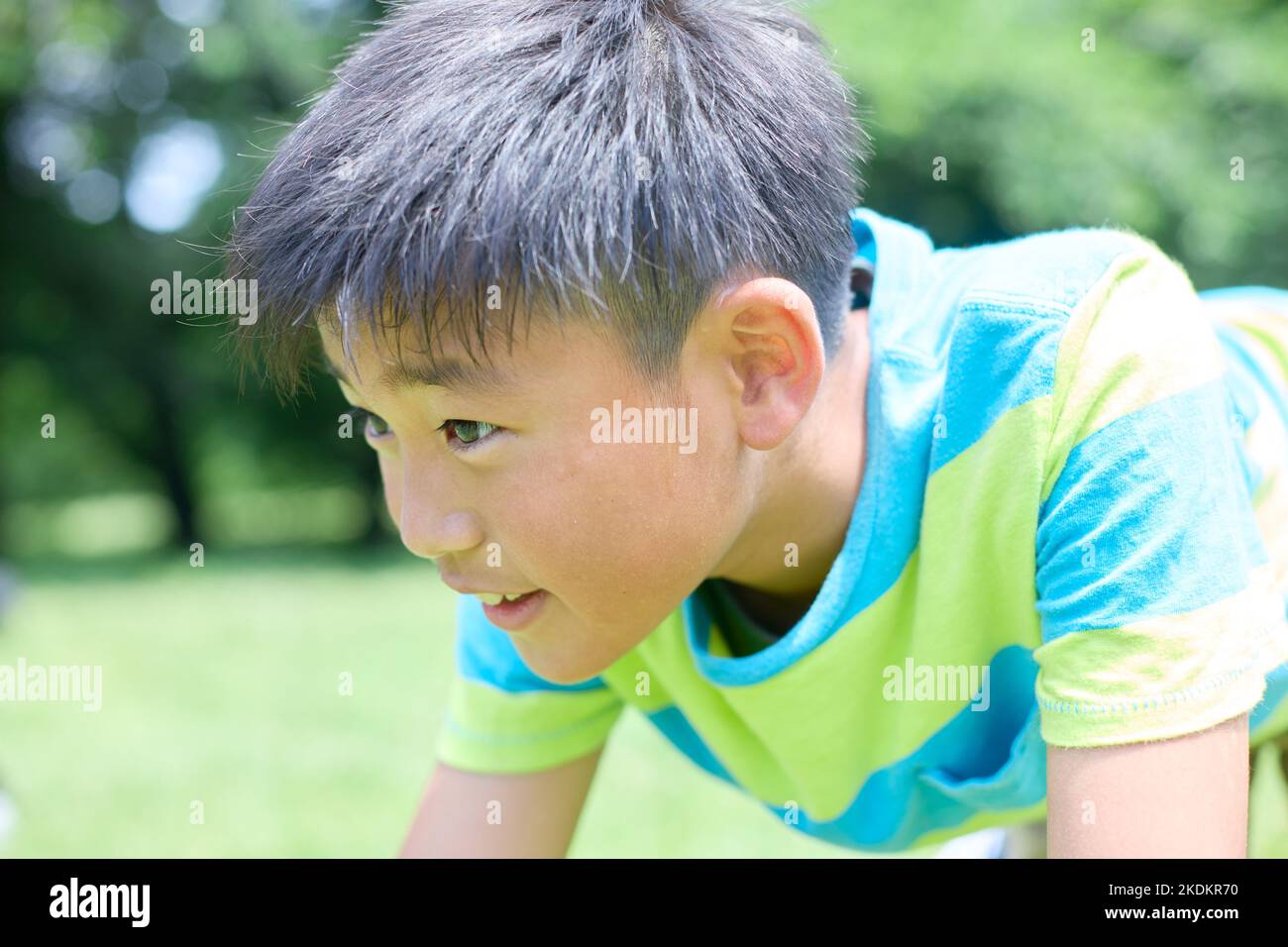 Japanese kid at city park Stock Photo - Alamy