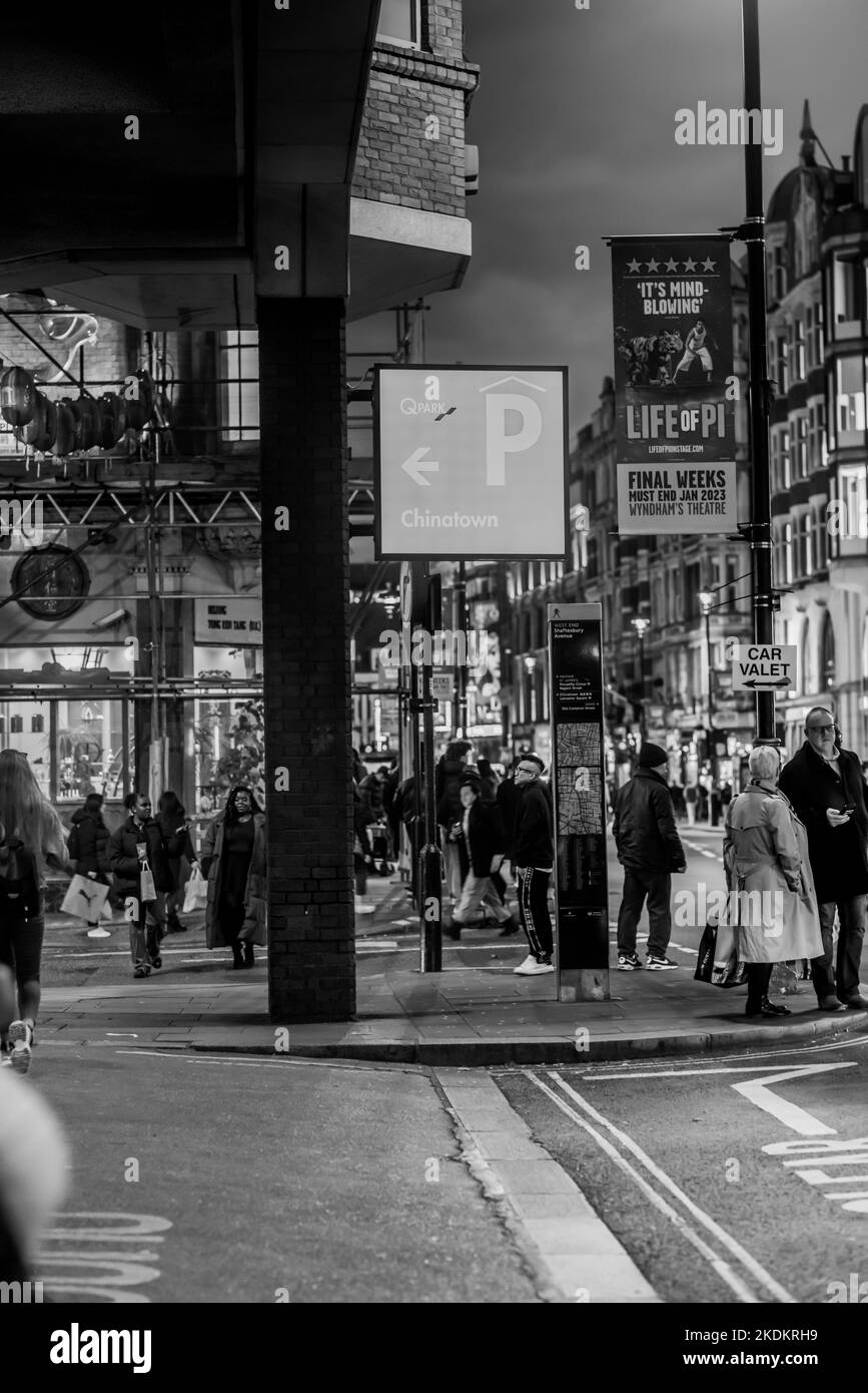 London West End at Night Stock Photo - Alamy