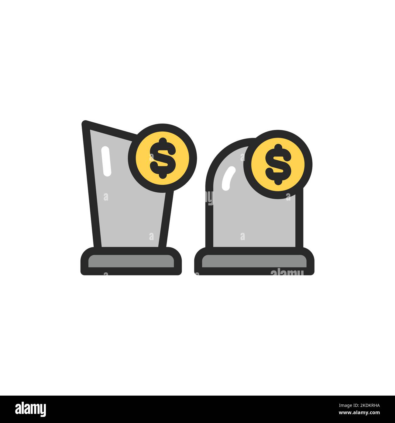 Price monument color line icon. Isolated vector element Stock Vector ...