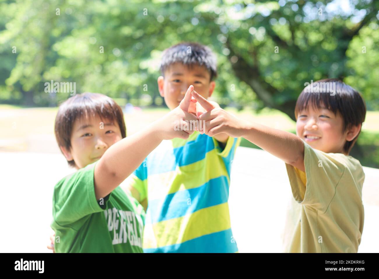 Japanese kids at city park Stock Photo - Alamy