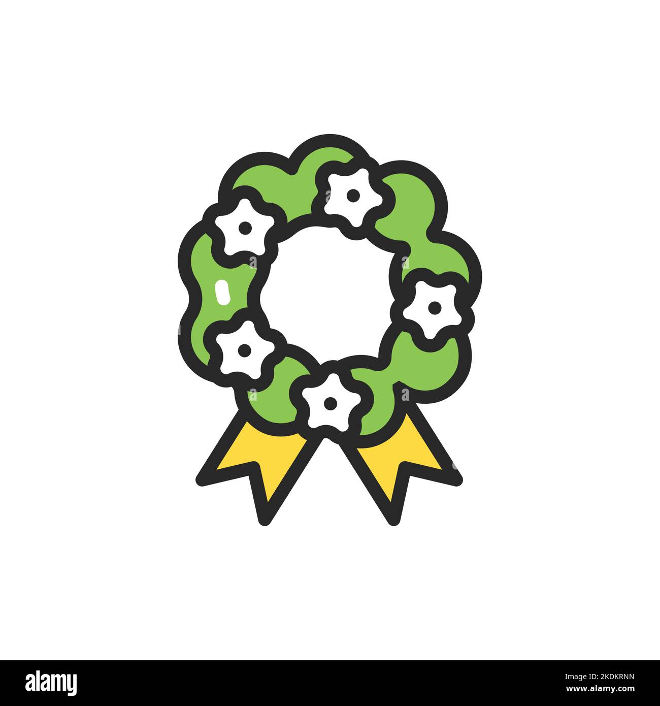 Burial wreath Stock Vector Images - Alamy