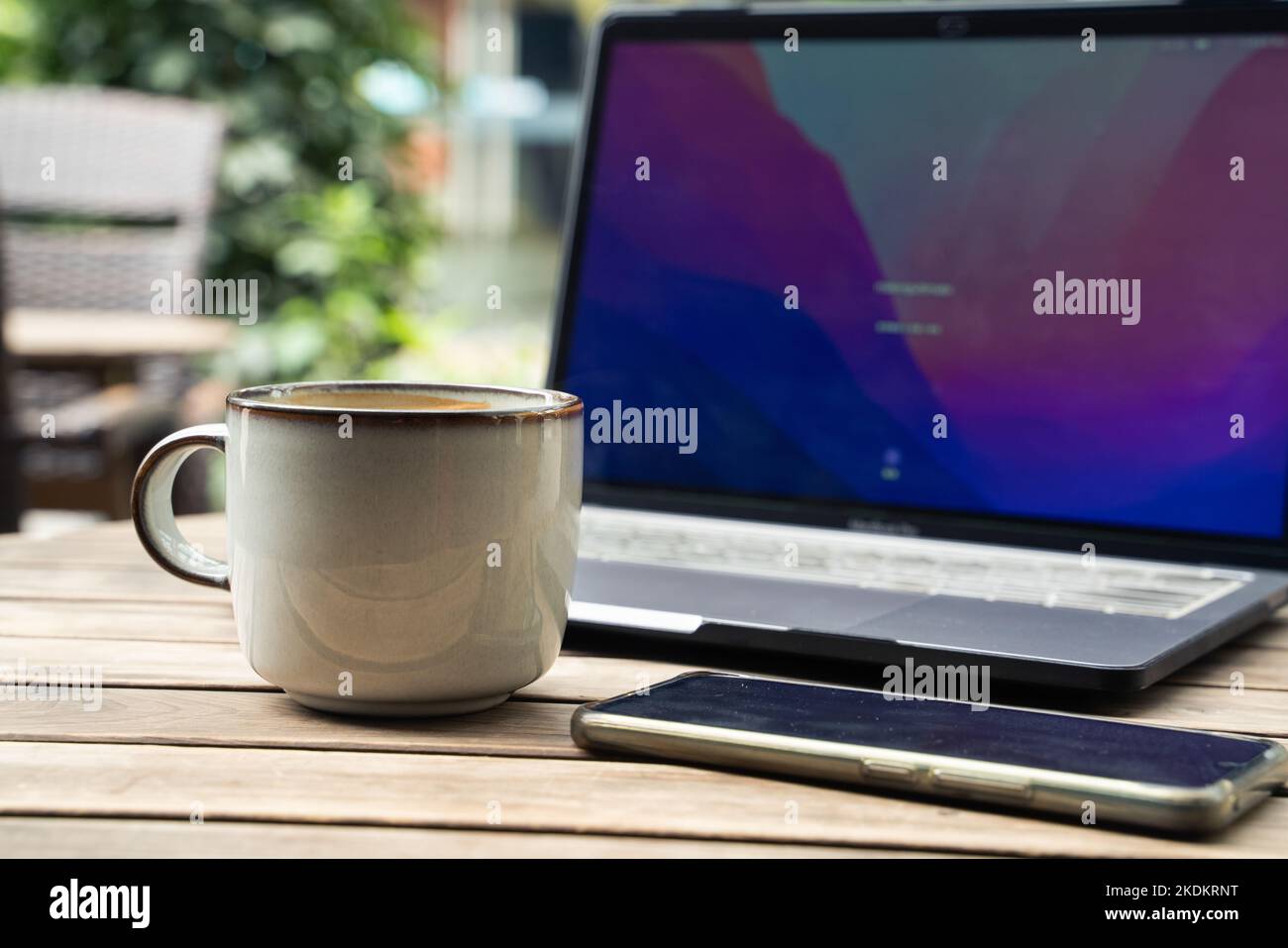 Laptop espresso coffee cup hi-res stock photography and images - Alamy