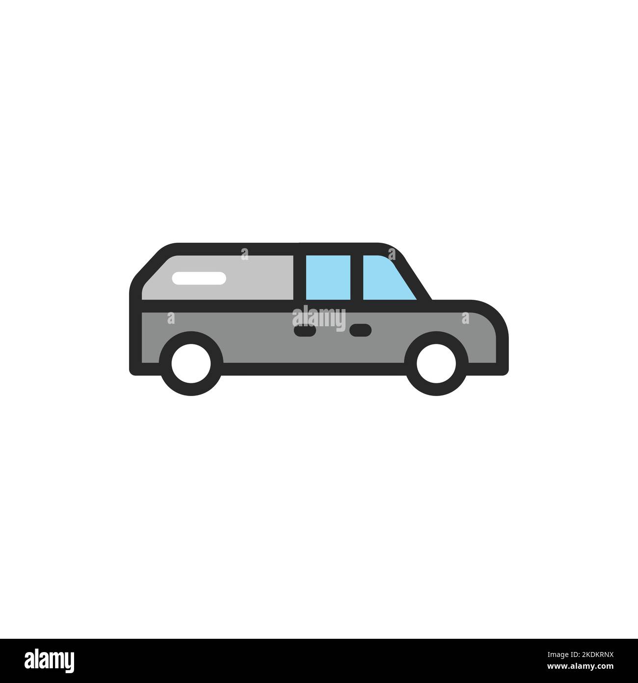 Hearse car color line icon. Isolated vector element Stock Vector Image ...