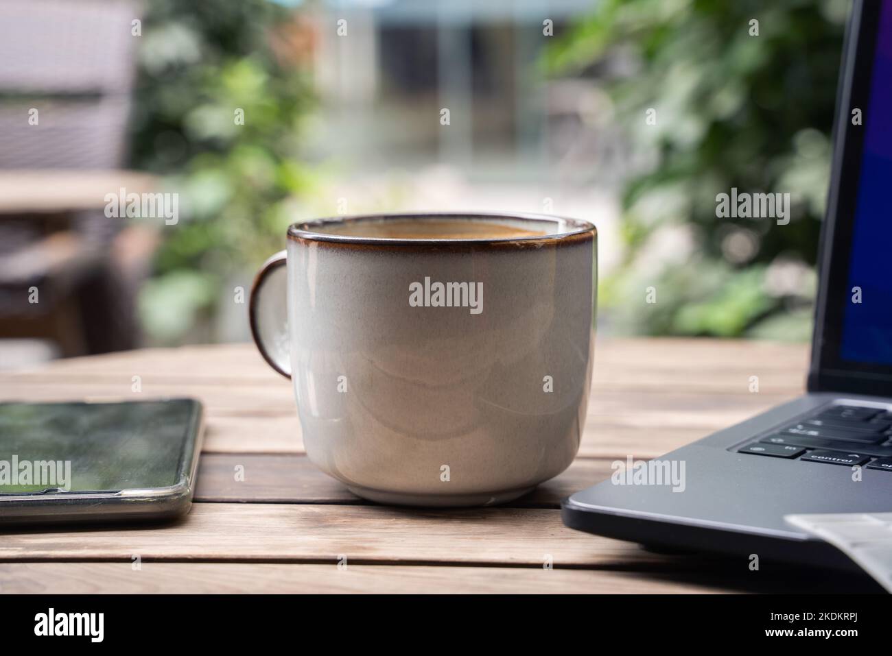 Laptop espresso coffee cup hi-res stock photography and images - Alamy