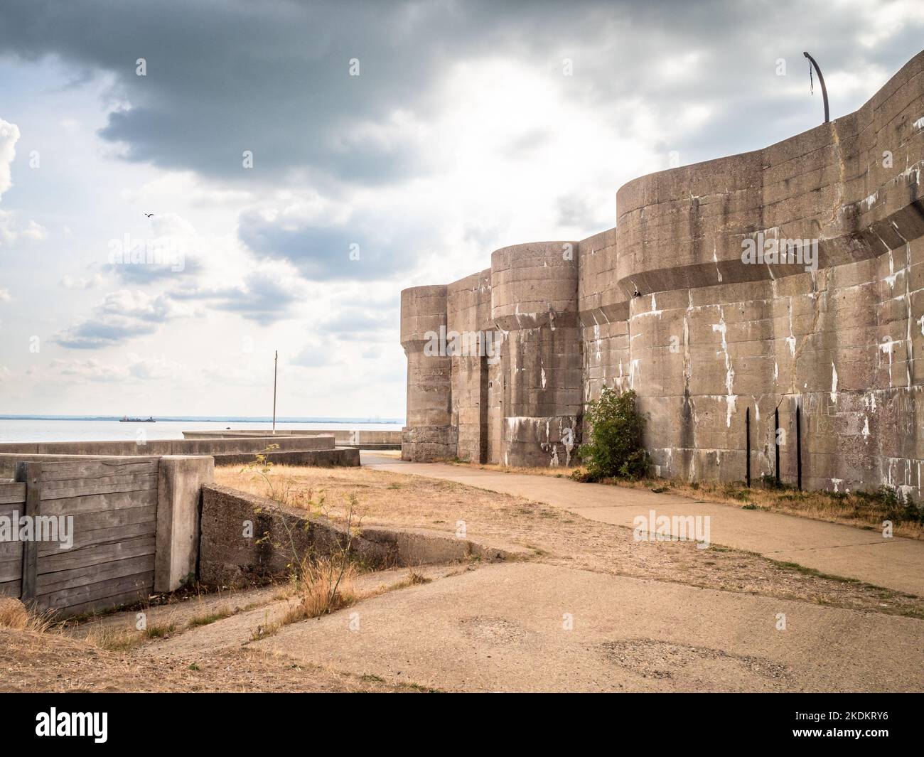 Concrete military building at Shoeburyness, coastal defences from WW2 ...