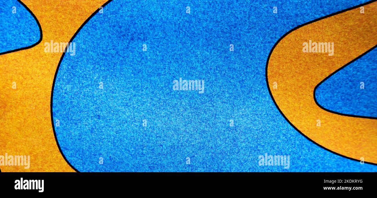 Part of colorful paper placard texture background. Blue and yellow ...