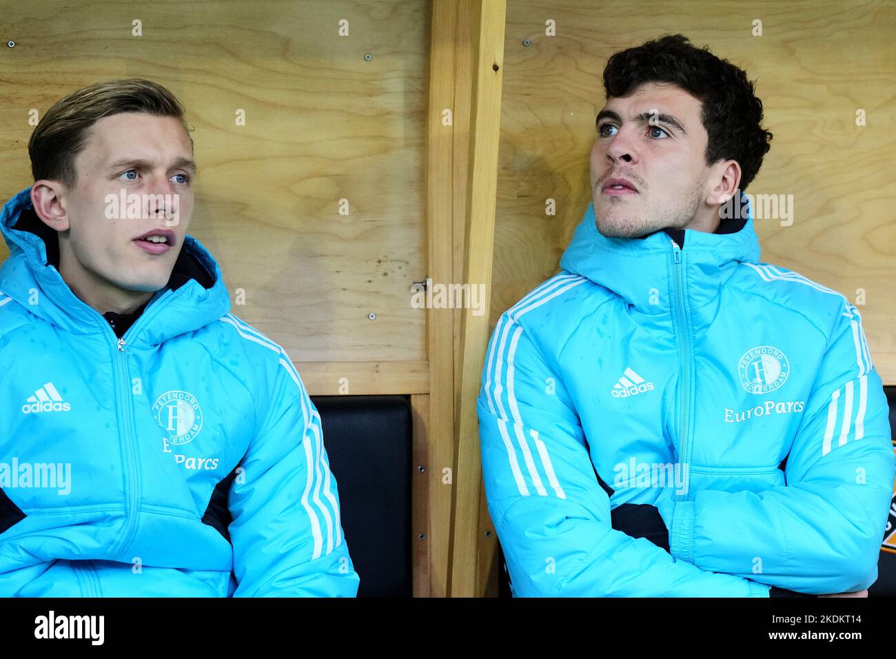 Volendam - Marcus Holmgren Pedersen of Feyenoord, Jacob Rasmussen of ...