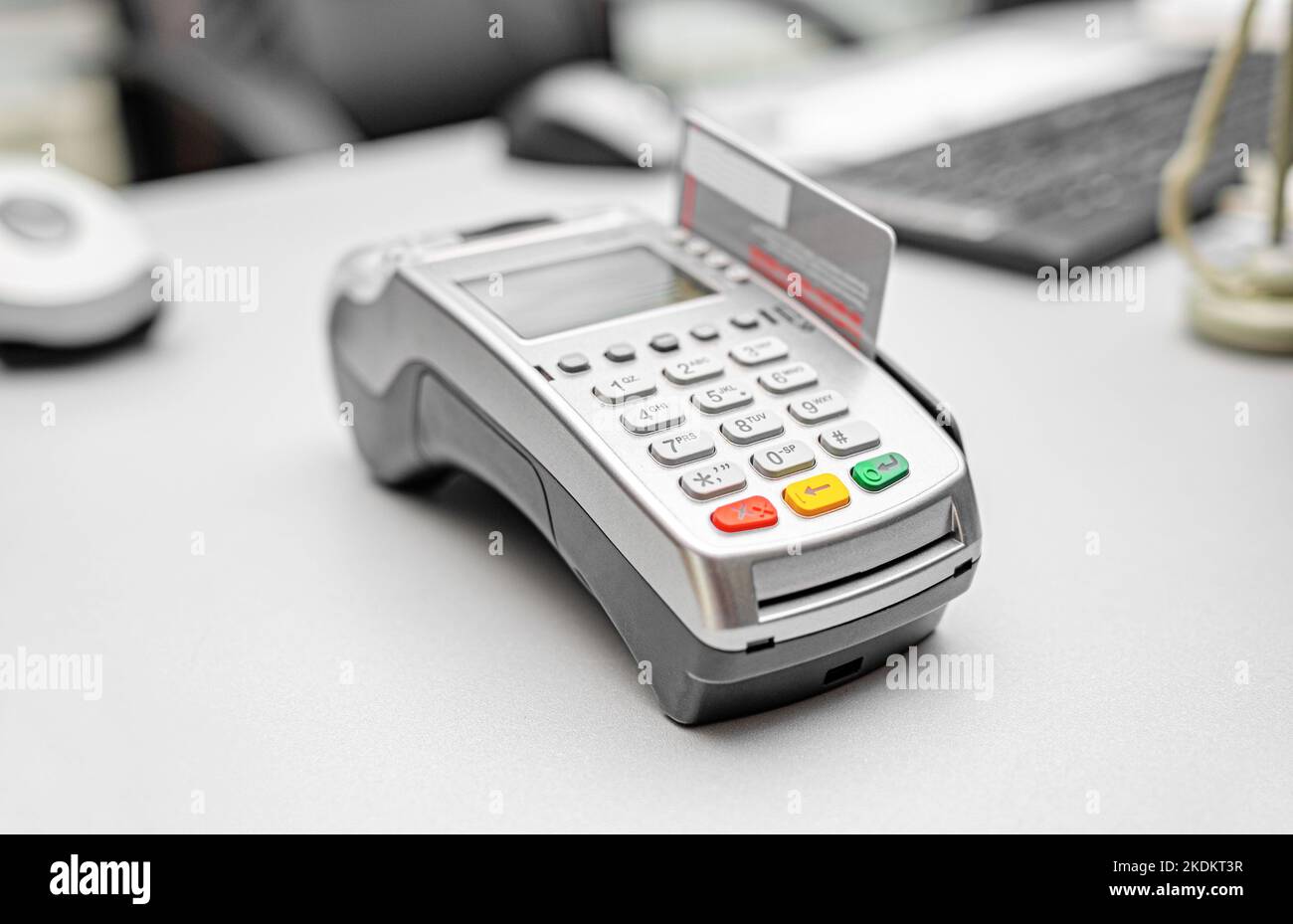 Bank payment terminal Stock Photo - Alamy