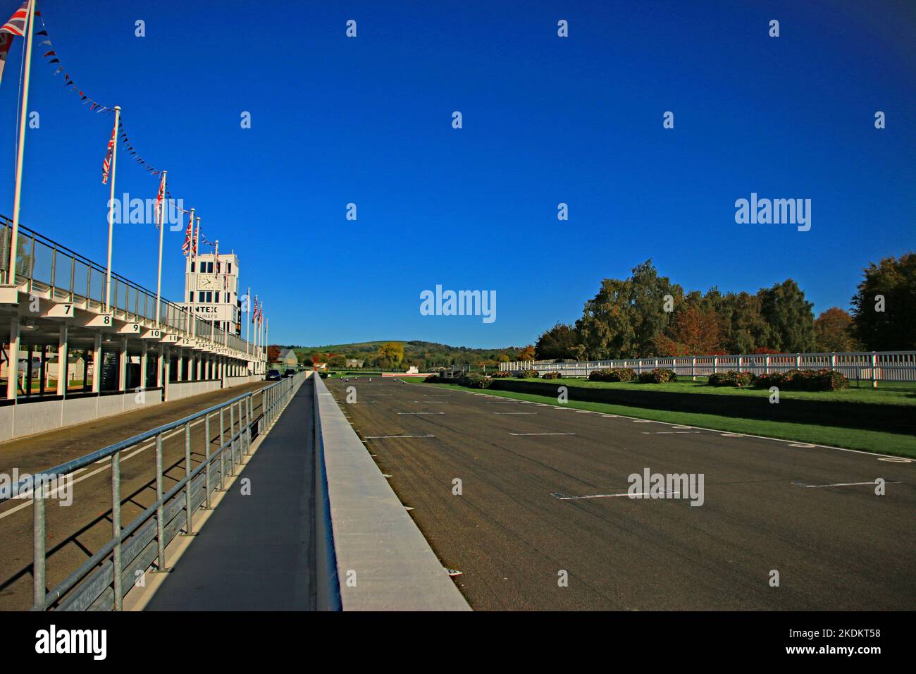 Goodwood Motor Circuit Pit Lane Stock Photo - Alamy