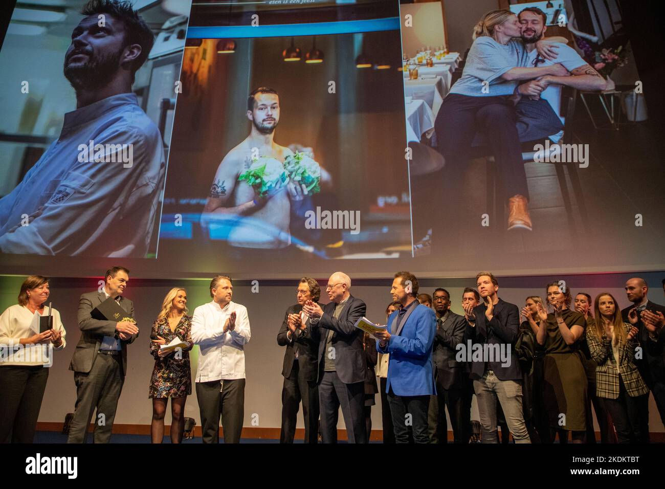 Nick Bril and (4L) pictured during the presentation of the 2023 edition ...