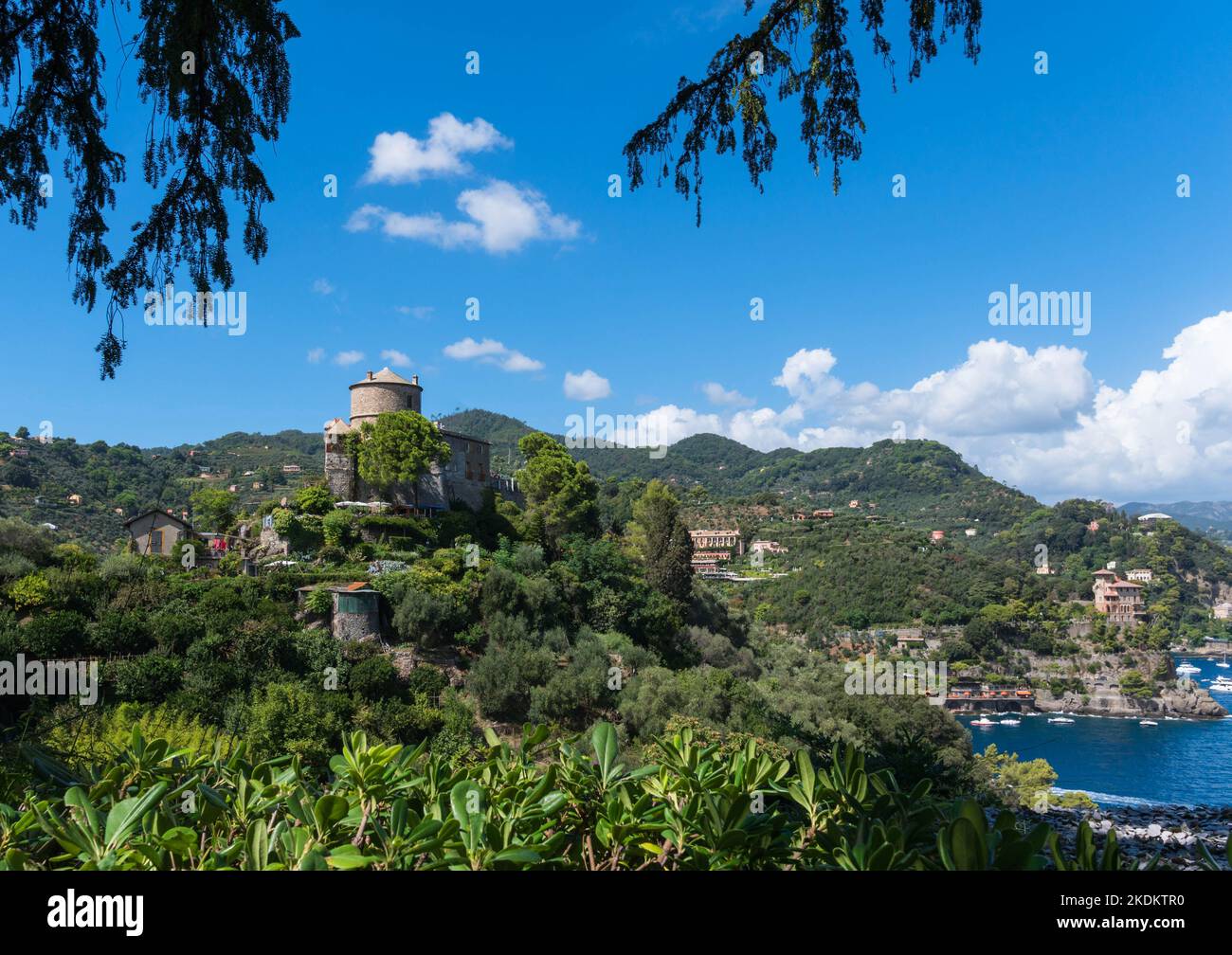 Castello Brown from the eastern side, a 16th Century castle perched ...