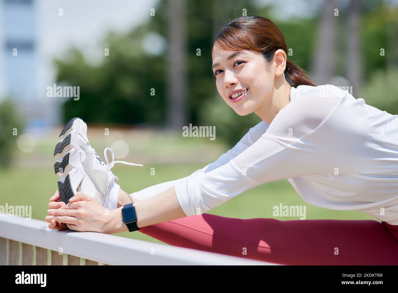 Young Japanese training downtown Stock Photo - Alamy