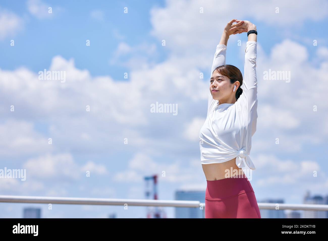 Young Japanese training downtown Stock Photo - Alamy