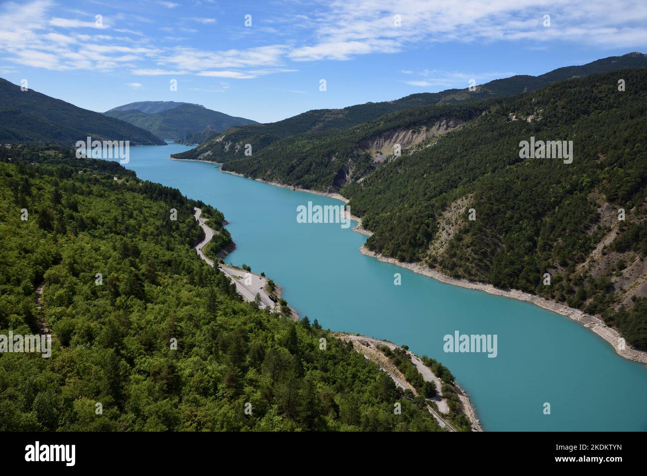 Panorama, Panoramic View, Aerial View or High-Angle View over Castillon ...