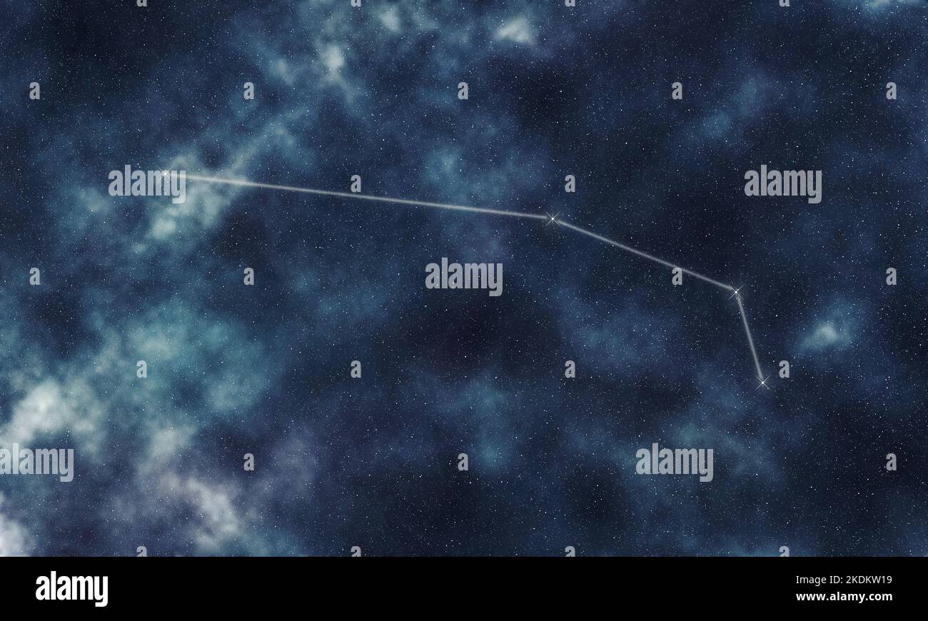 Aries Star Constellation, Night Sky, Constellation Lines Ram Stock ...
