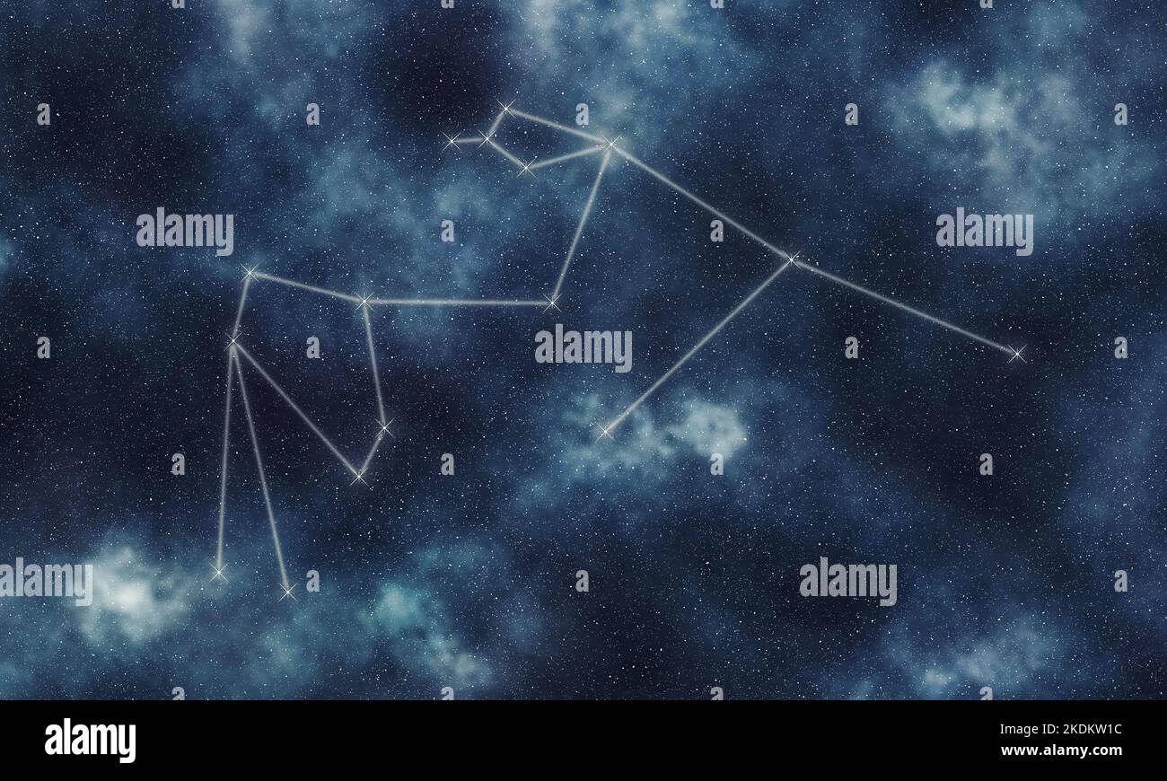 Aquarius Star Constellation, Night Sky, Constellation Lines Water ...
