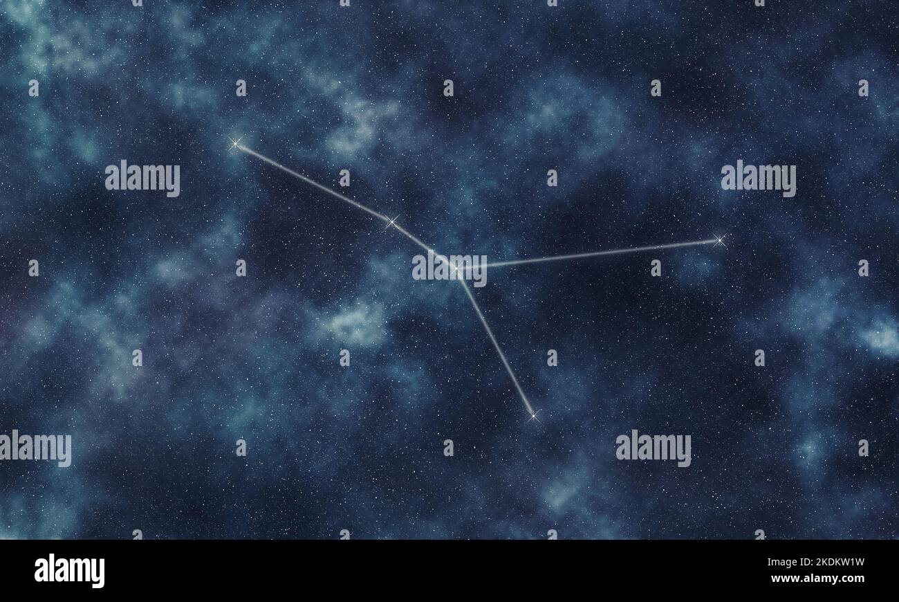 Cancer Star Constellation, Night Sky, Constellation Lines Crab Stock ...