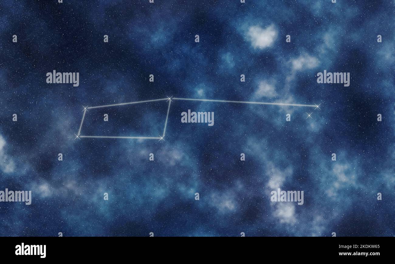 Chamaeleon Star Constellation, Night Sky, Constellation Lines chamaeleontis Stock Photo - Alamy