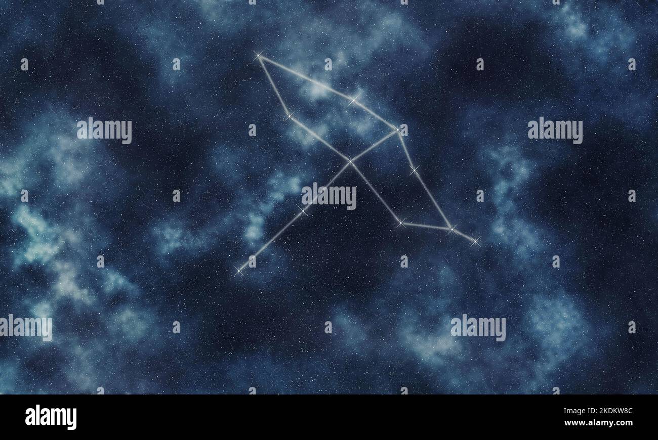 Cygnus Star Constellation, Night Sky, Constellation Lines Swan ...