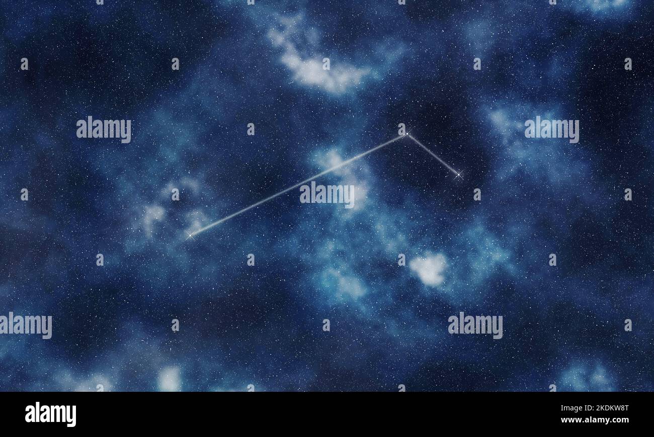 Equuleus Star Constellation, Night Sky, Constellation Lines Pony ...