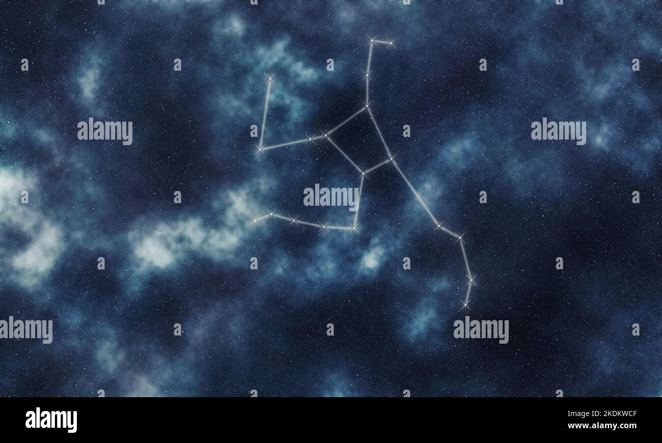 Hercules Star Constellation, Night Sky, Constellation Lines Celestial ...