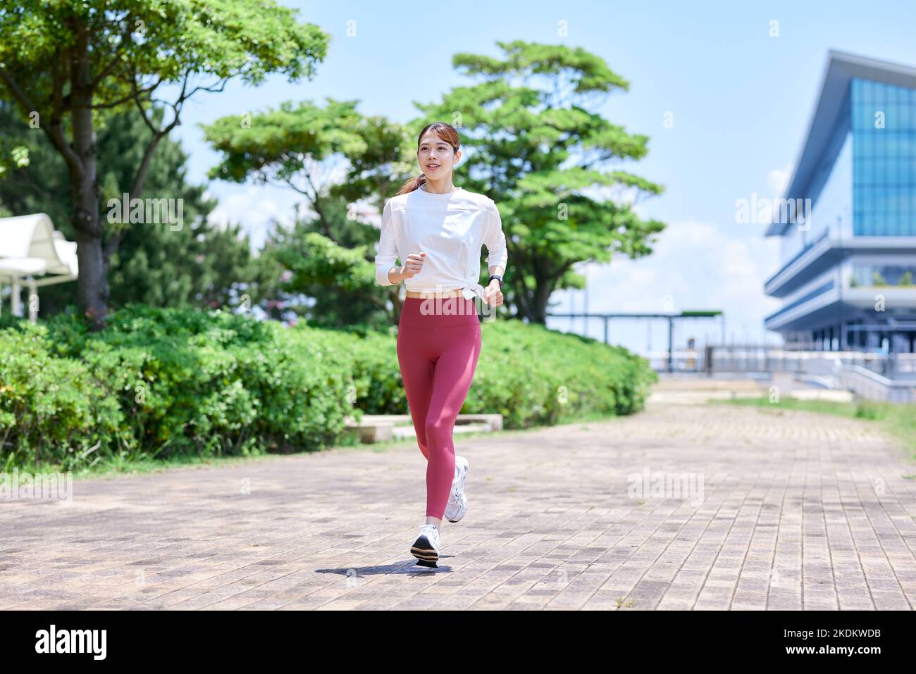 Young Japanese training downtown Stock Photo - Alamy
