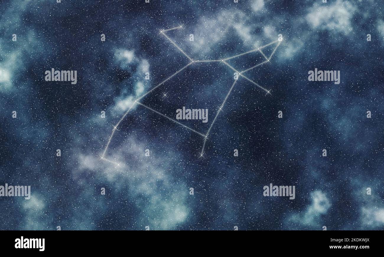Perseus Star Constellation, Night Sky, Constellation Lines Hero Stock ...
