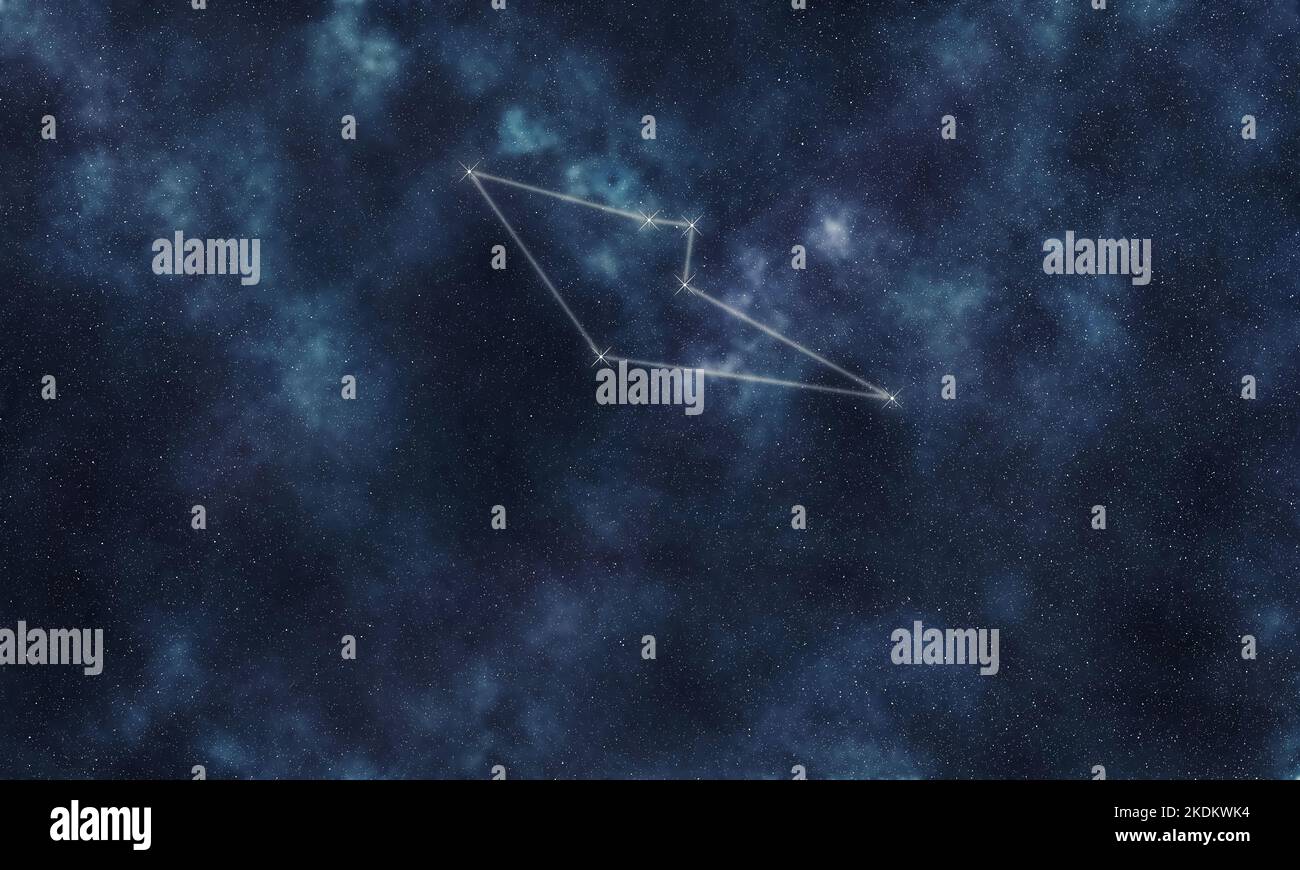 Reticulum Star Constellation, Night Sky, Constellation Lines Reticle ...