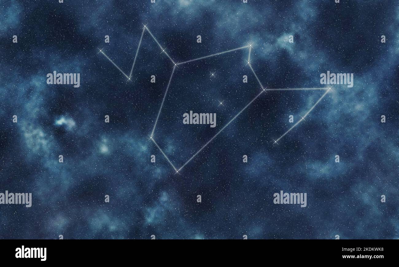 Phoenix Star Constellation, Night Sky, Constellation Lines Stock Photo ...