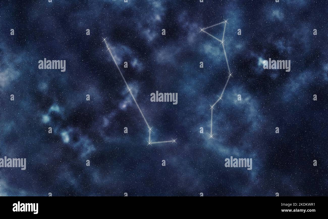 Serpens Star Constellation, Night Sky, Constellation Lines Serpent ...