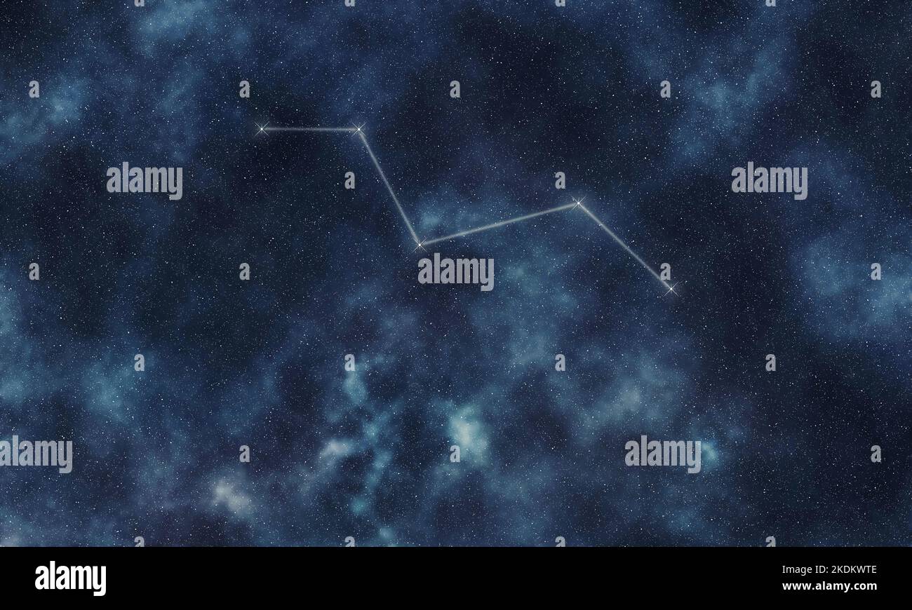 Vulpecula Star Constellation, Night Sky, Constellation Lines Fox Stock ...