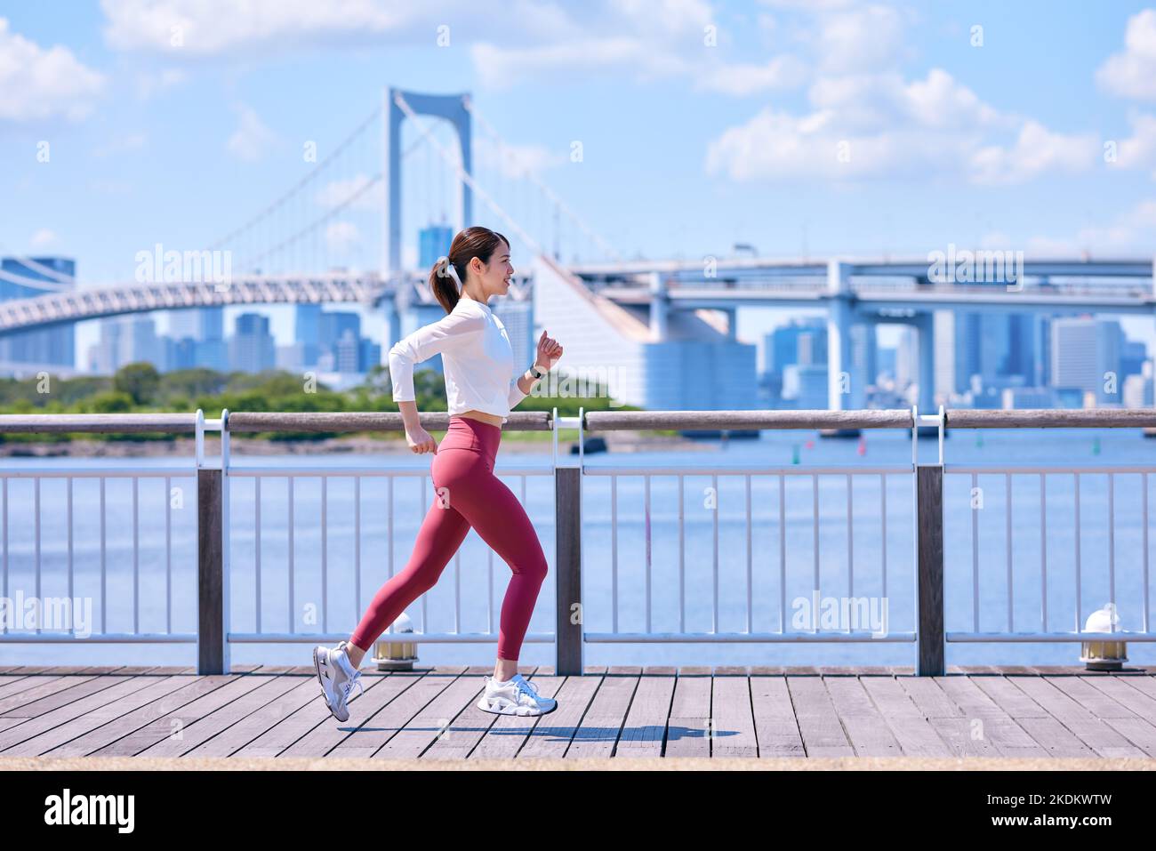 Young Japanese training downtown Stock Photo - Alamy