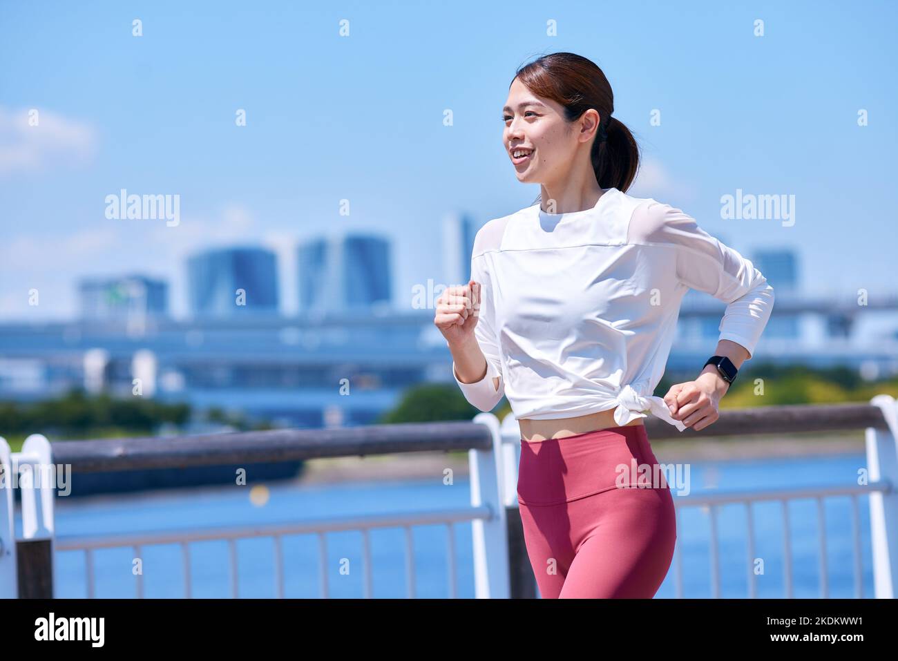 Young Japanese training downtown Stock Photo - Alamy