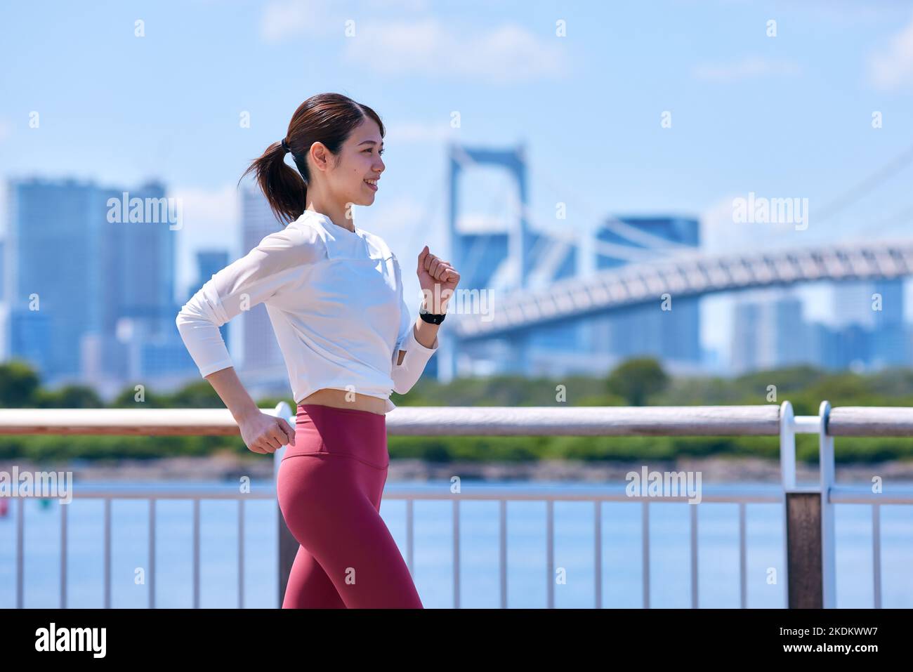 Young Japanese training downtown Stock Photo - Alamy