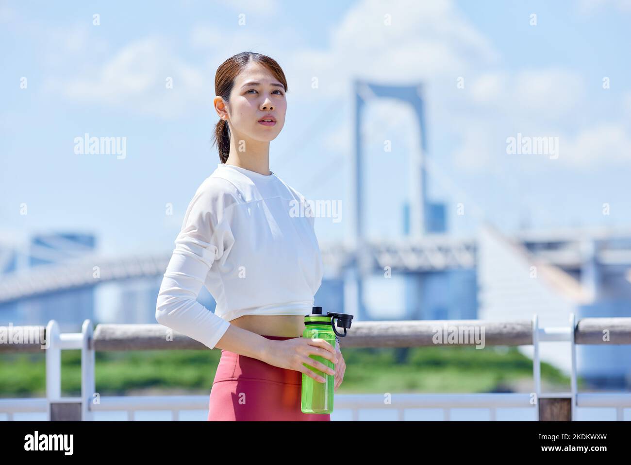Young Japanese training downtown Stock Photo - Alamy