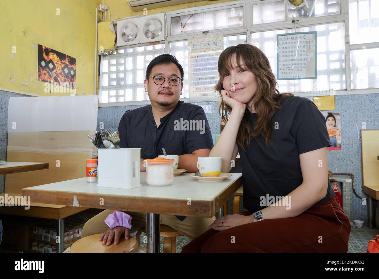 Filmmakers Leung Ming-Kai (Left) and Kate Reilly poses for a picture at ...