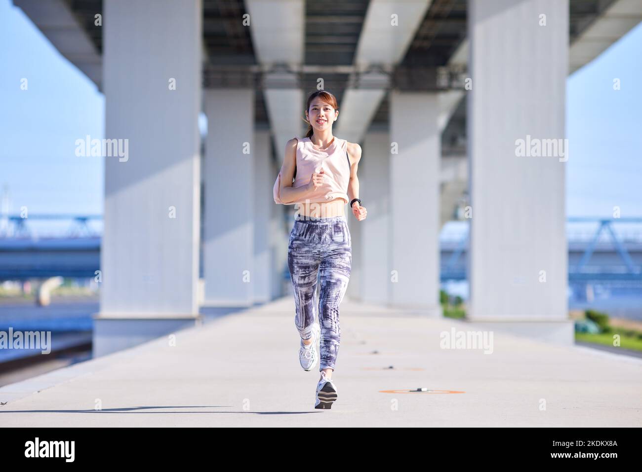 Young Japanese training downtown Stock Photo - Alamy