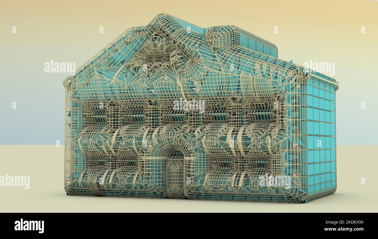 3D Illustration of a house for modern Architects, Artisans, Artists ...