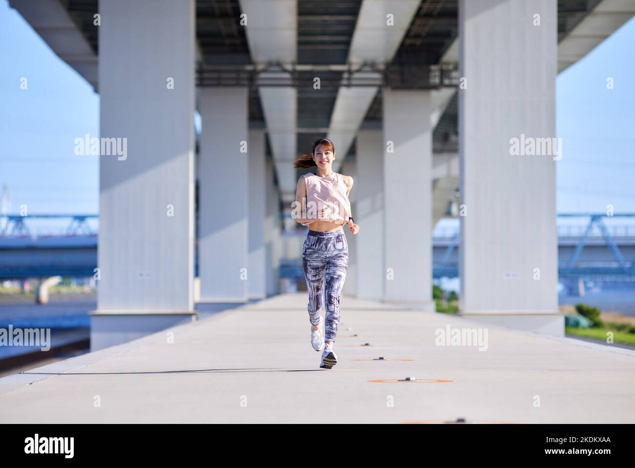 Young Japanese training downtown Stock Photo - Alamy