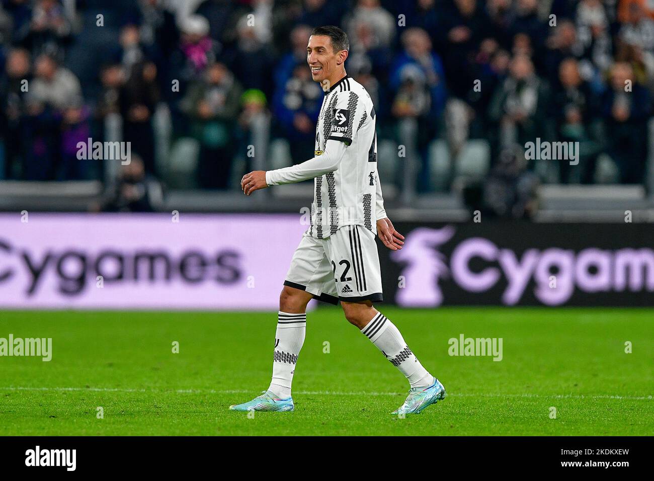Turin, Italy. 06th, November 2022. Angel Di Maria (22) of Juventus seen ...