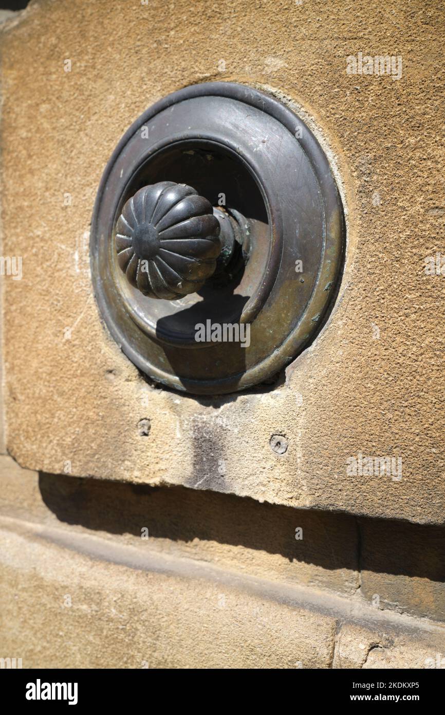 Traditional Call Bell outside a Georgian property in the city of Bath ...