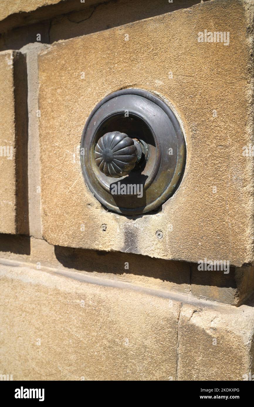 Traditional Call Bell outside a Georgian property in the city of Bath ...